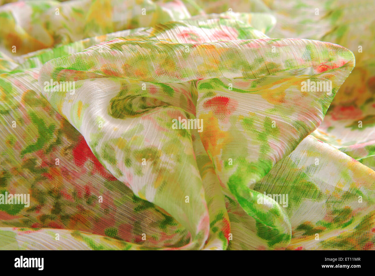 creased fabric, wrinkled textile, crumpled cloth, ruffled saree ...