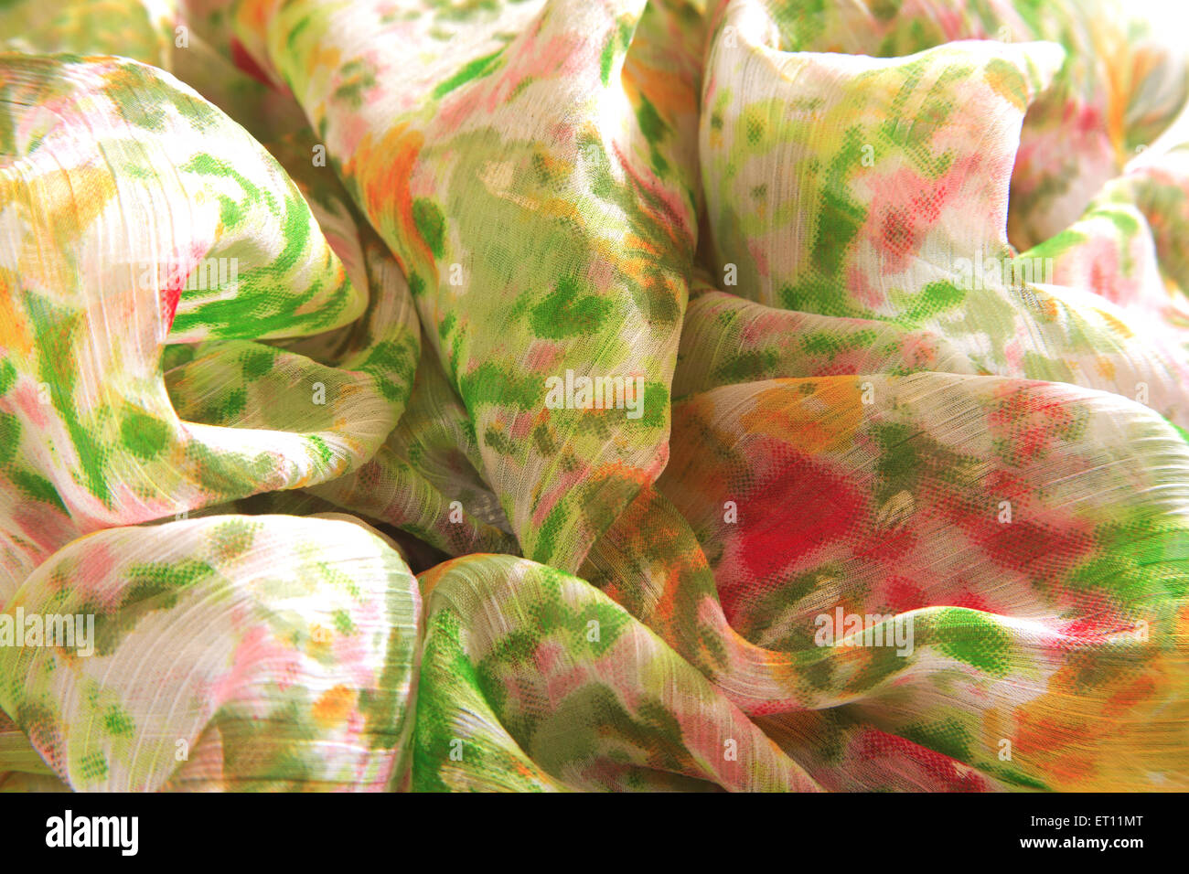 creased fabric, wrinkled textile, crumpled cloth, ruffled saree ...