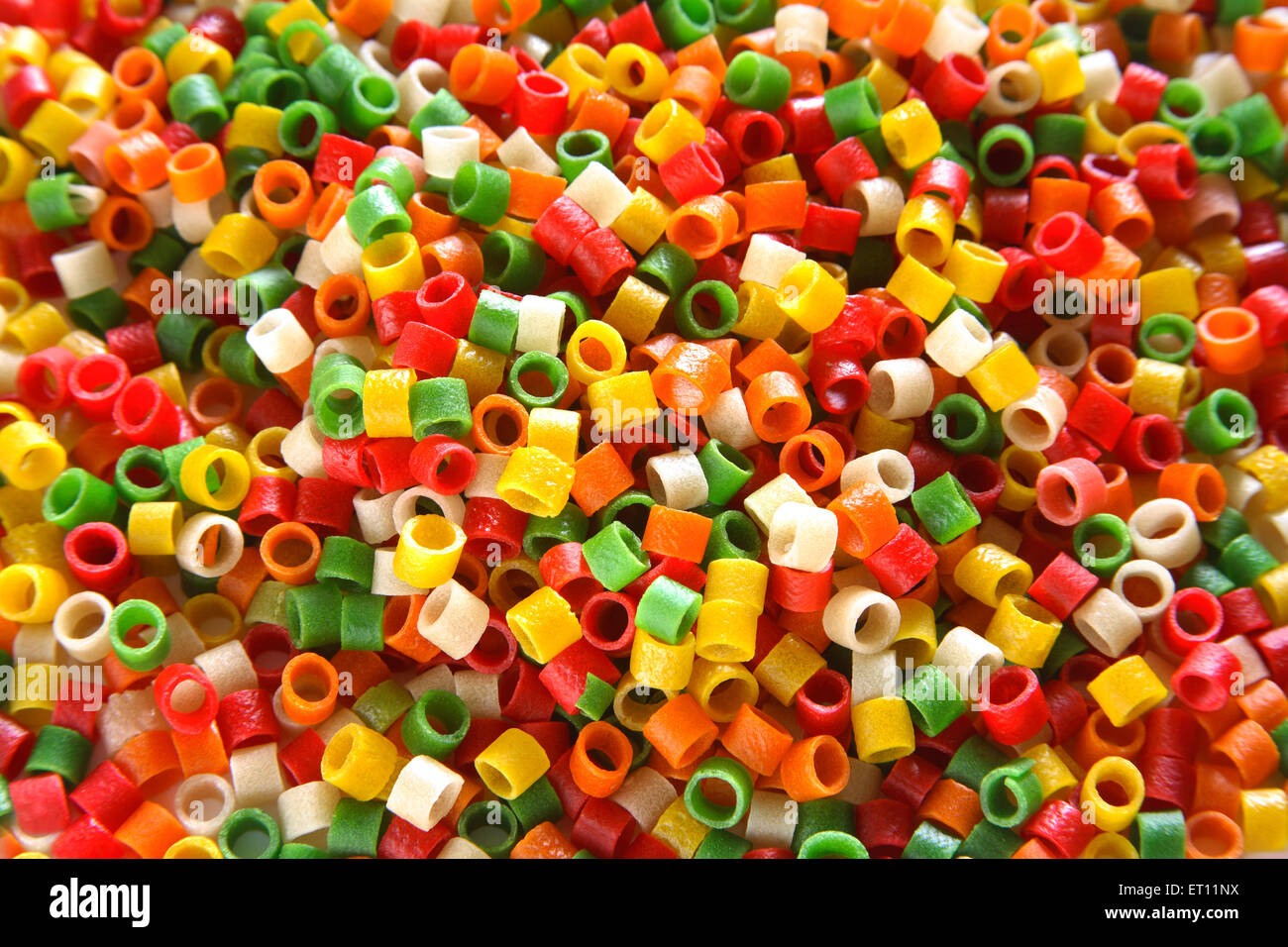 Colourful raw round chips Stock Photo - Alamy