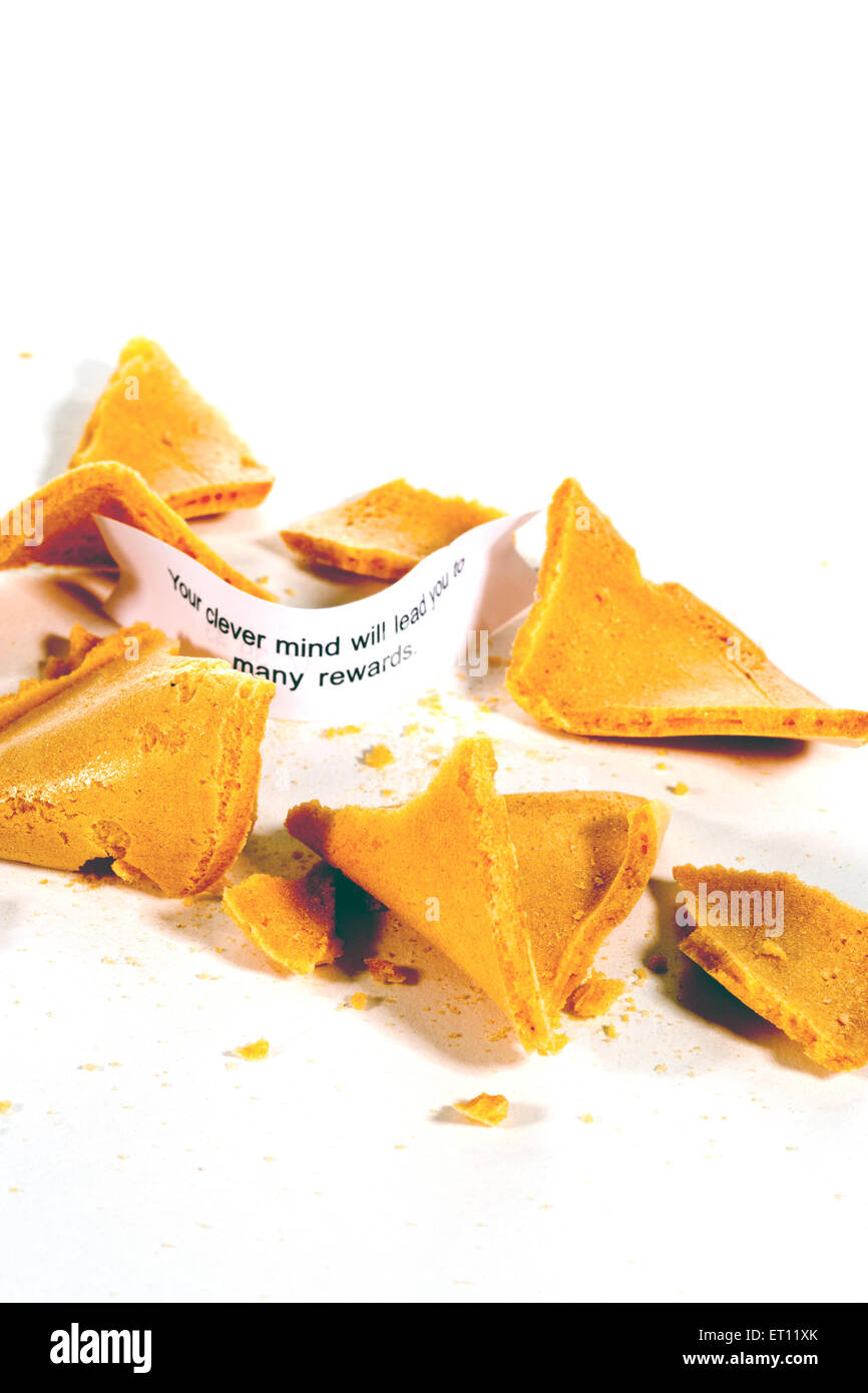 Broken fortune cookie with fortune showing - white background Stock ... Broken fortune cookie with fortune showing - white background Stock ...