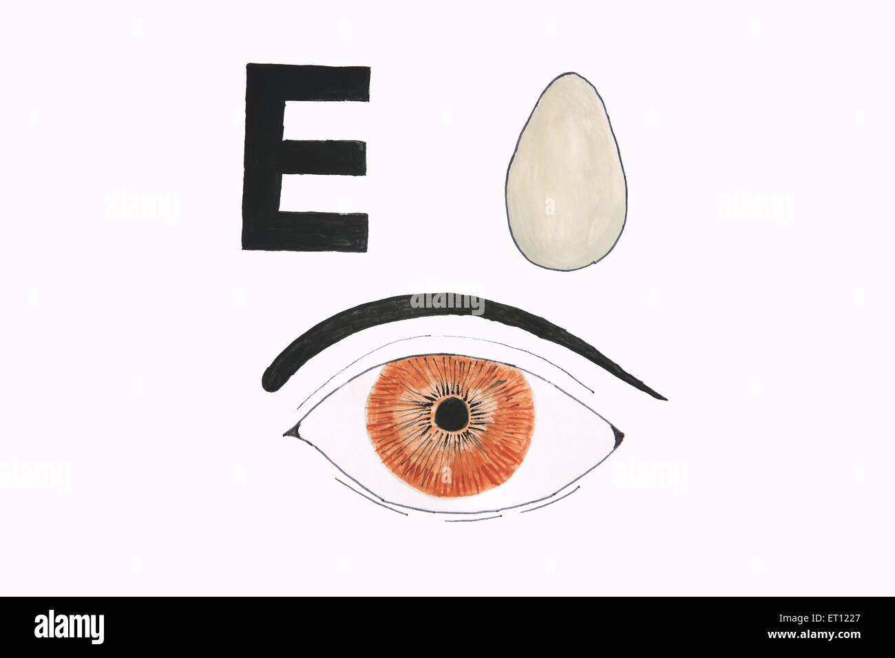 e for egg, e for eye Stock Photo - Alamy