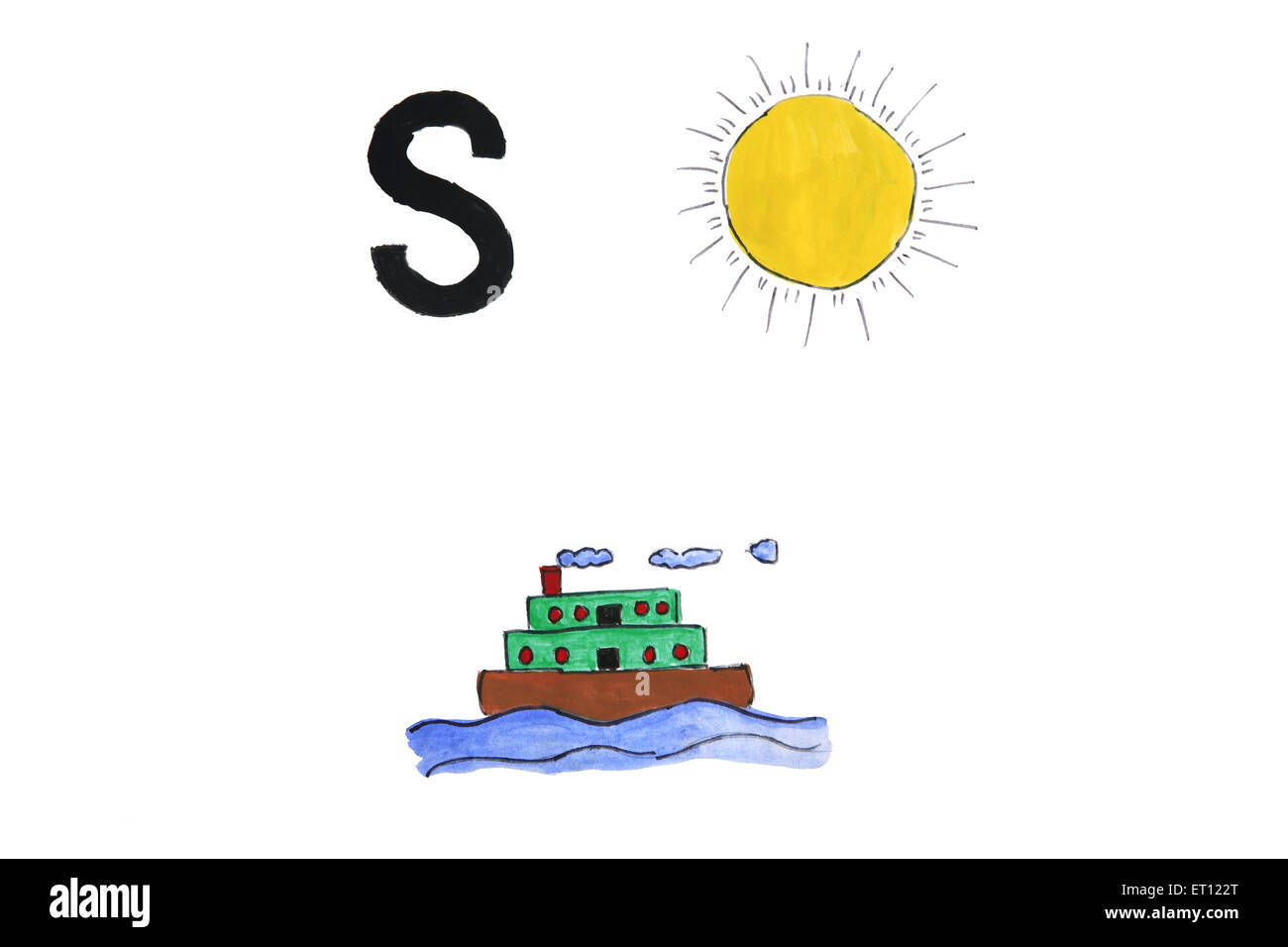 s for ship, s for sun Stock Photo - Alamy