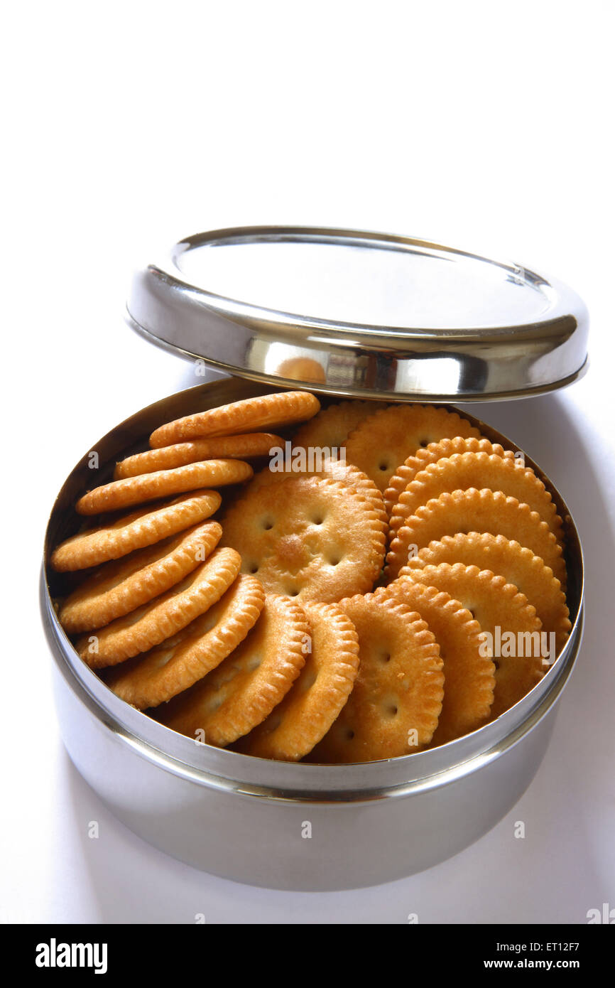 Box ; steel container and biscuits ; India Stock Photo - Alamy