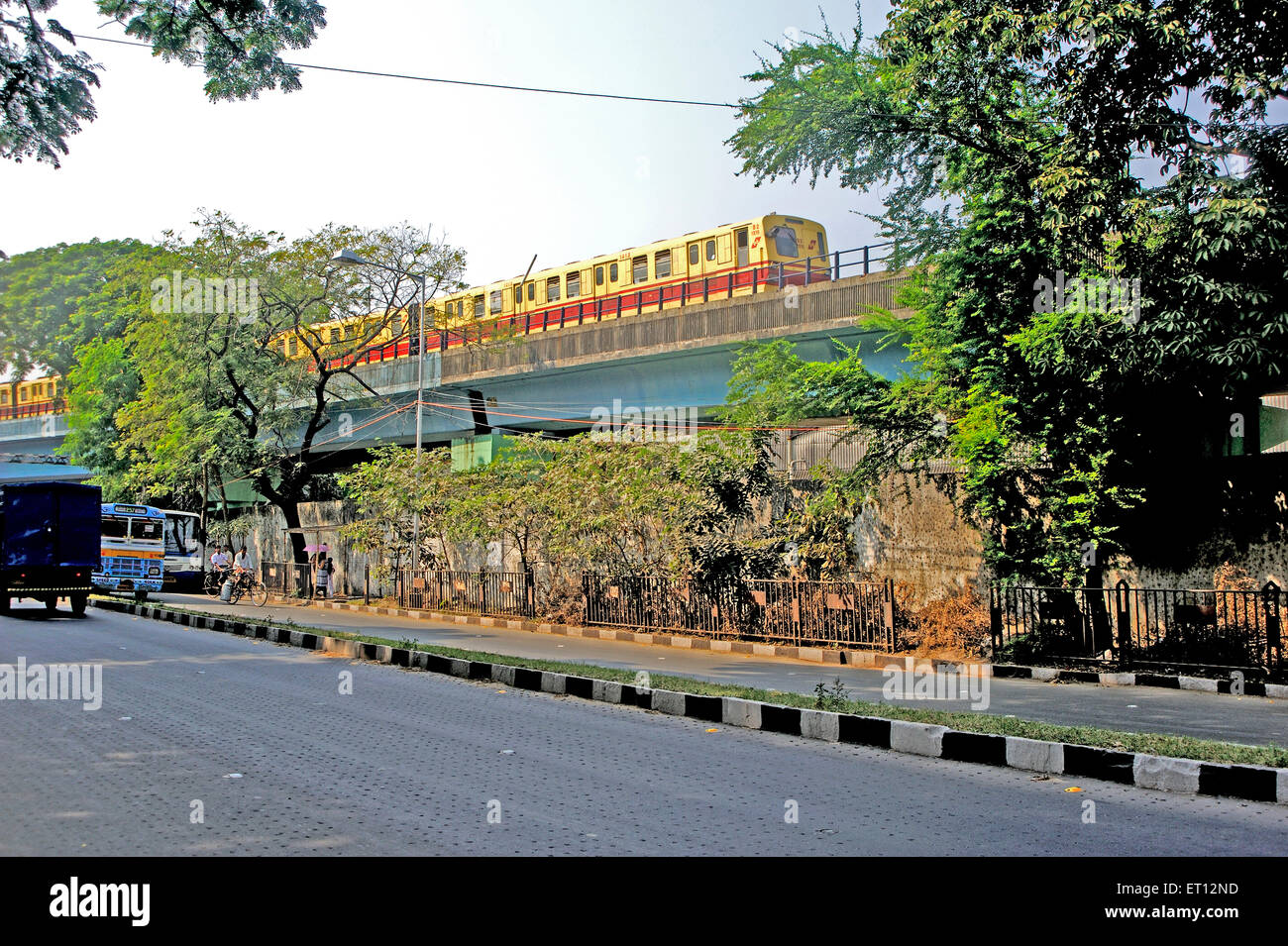 Metro train kolkata west bengal India Asia Stock Photo - Alamy