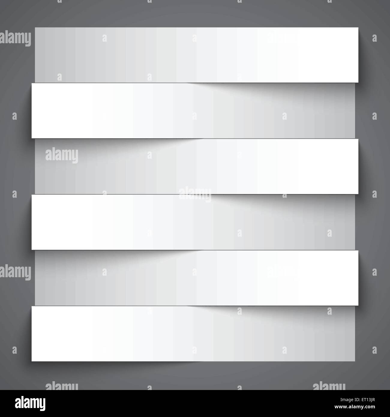 Blank paper stripe banners with shadows on dark grey background. RGB ...