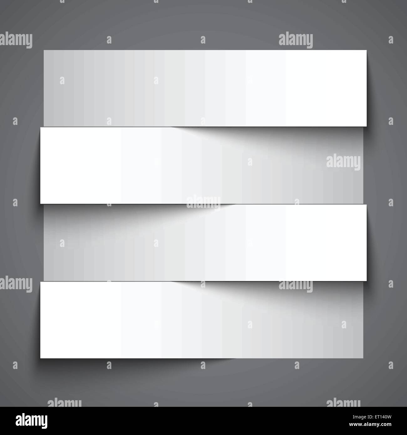 Blank paper stripe banners with shadows on dark grey background. RGB ...