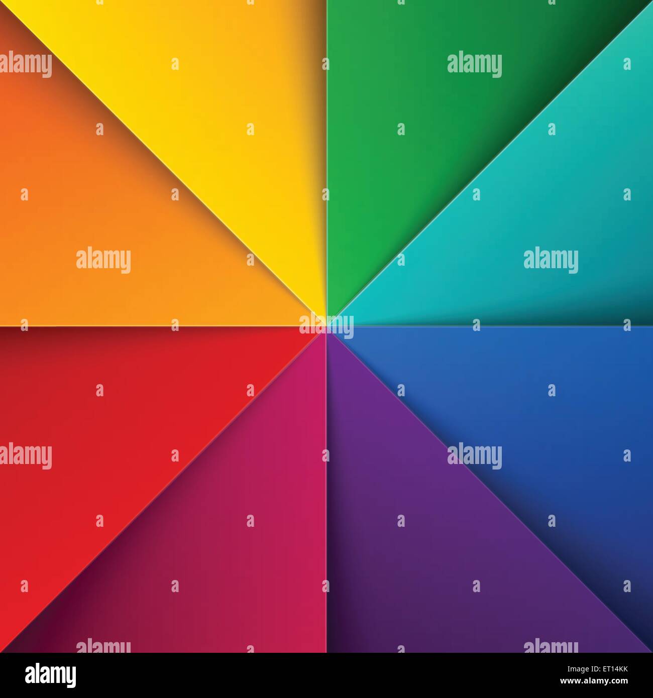 Rainbow colorful folded paper triangles background. RGB EPS 10 vector ...