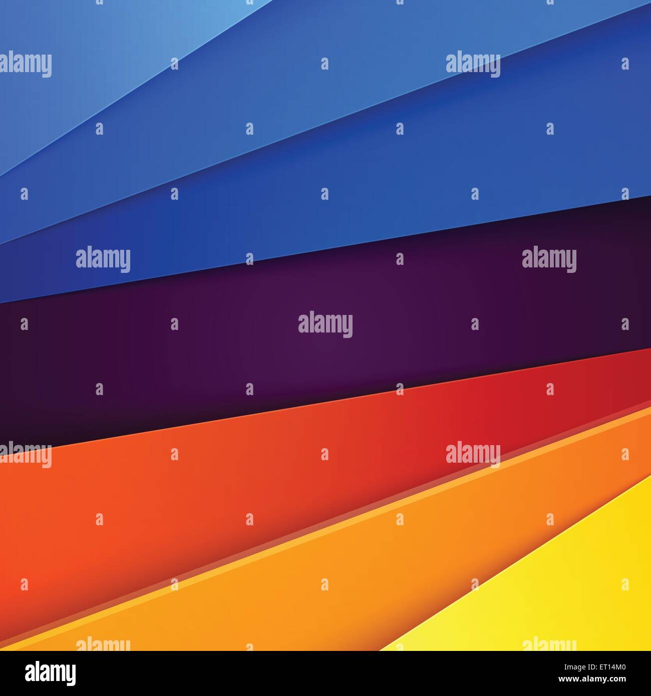 Red, orange, yellow and blue paper layers abstract vector background ...
