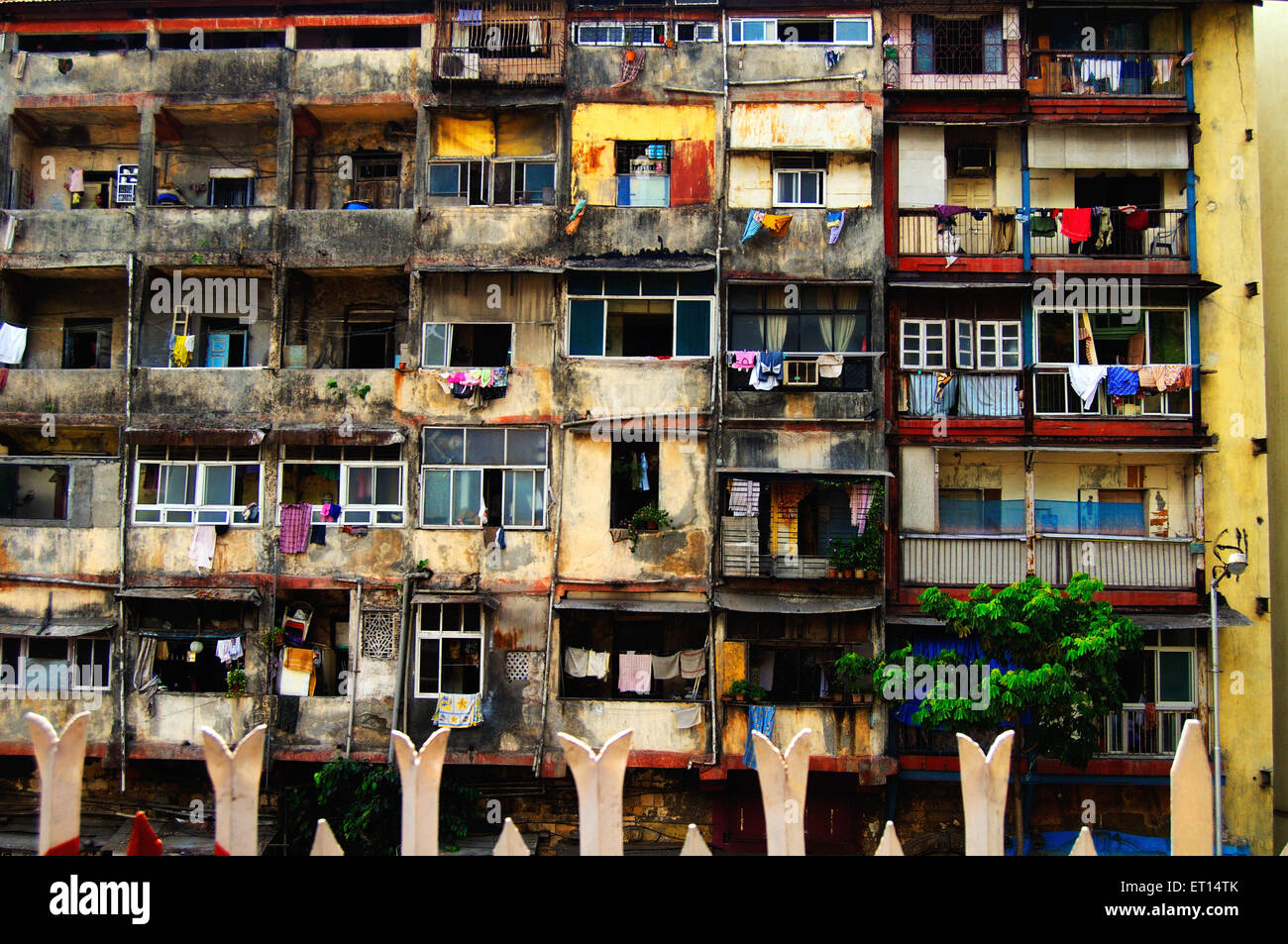 Indian chawls ; Bombay ; Mumbai ; Maharashtra ; India Stock Photo - Alamy