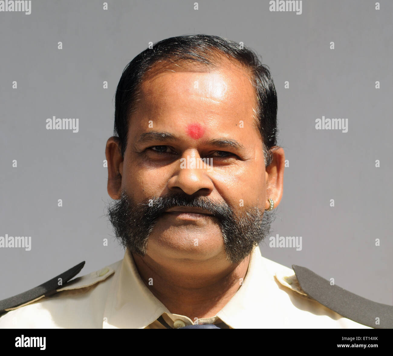 Indian Man Security Guard Portrait High Resolution Stock Photography ...
