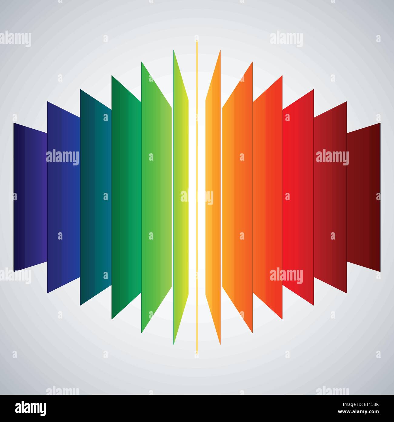 3d perspective rainbow abstract rectangles on white background. RGB EPS ...