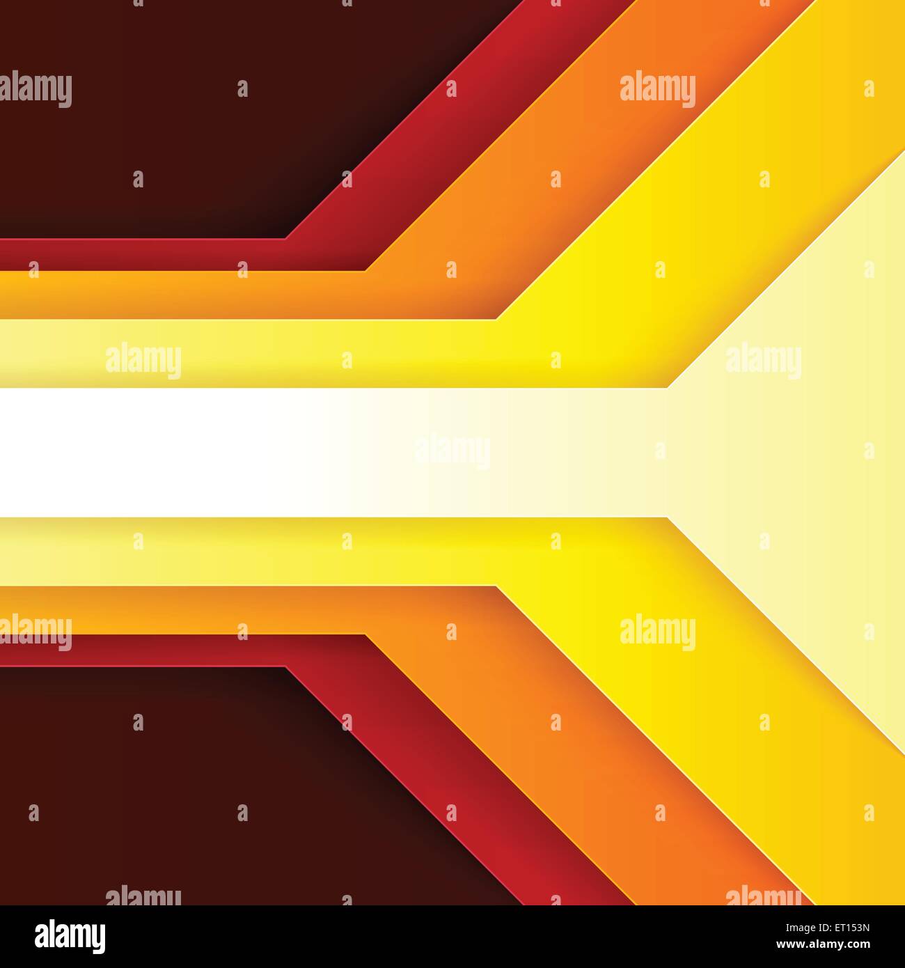 Abstract red, orange and yellow paper triangle shapes and stripes ...