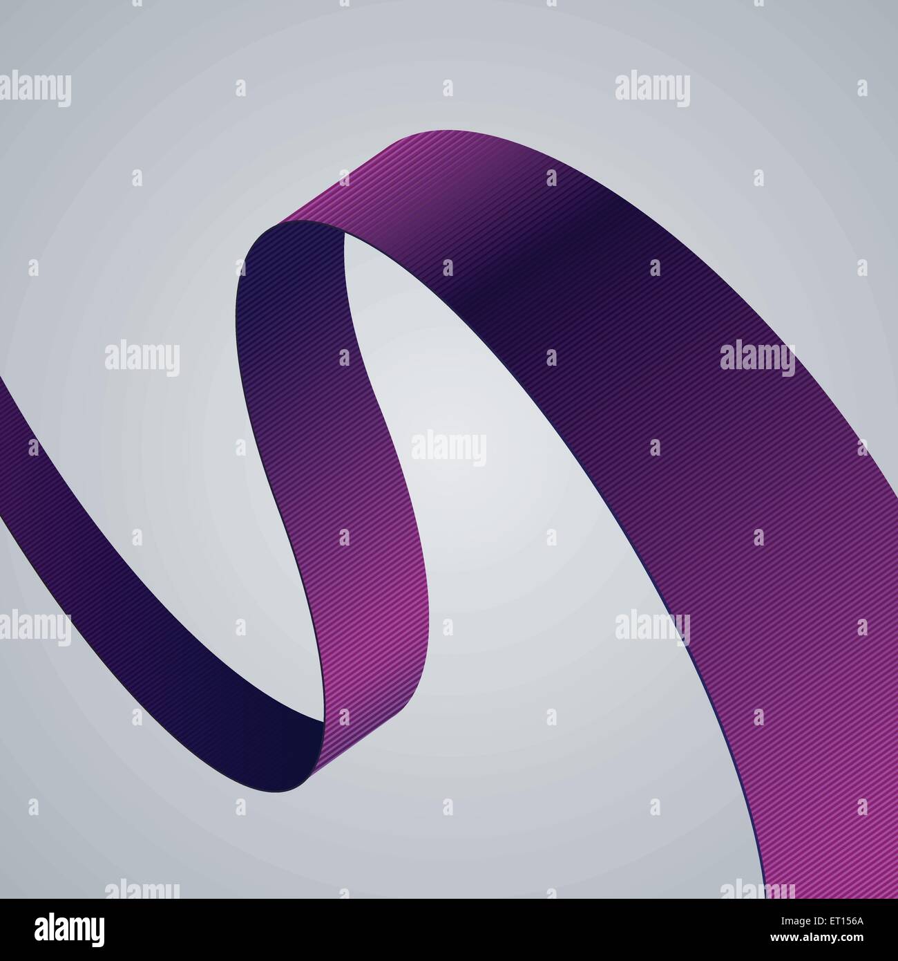 Purple fabric curved ribbon on grey background. RGB EPS 10 vector ...