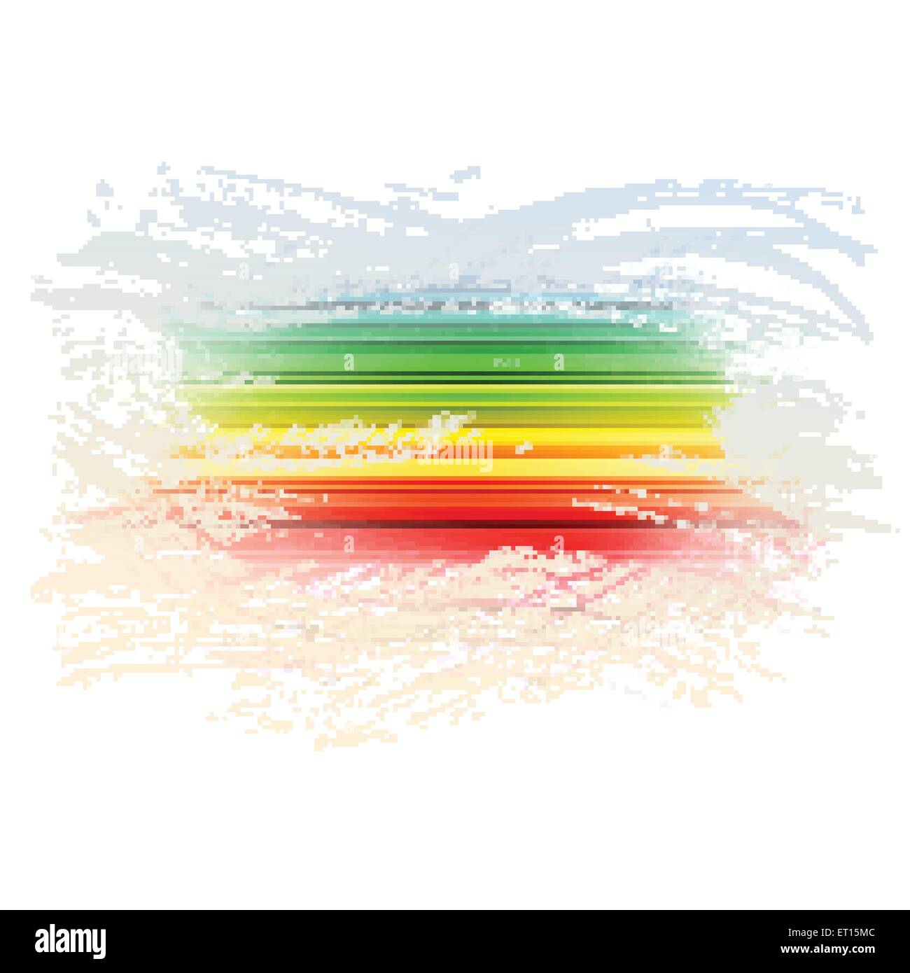 Grunge rainbow brush stroke with stripes on white background. RGB EPS ...