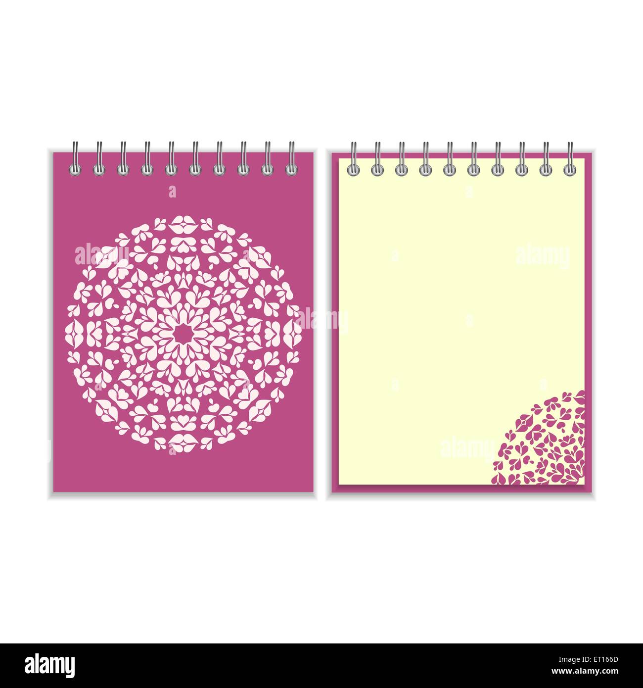 Purple cover notebook with round pattern Stock Vector Image & Art - Alamy
