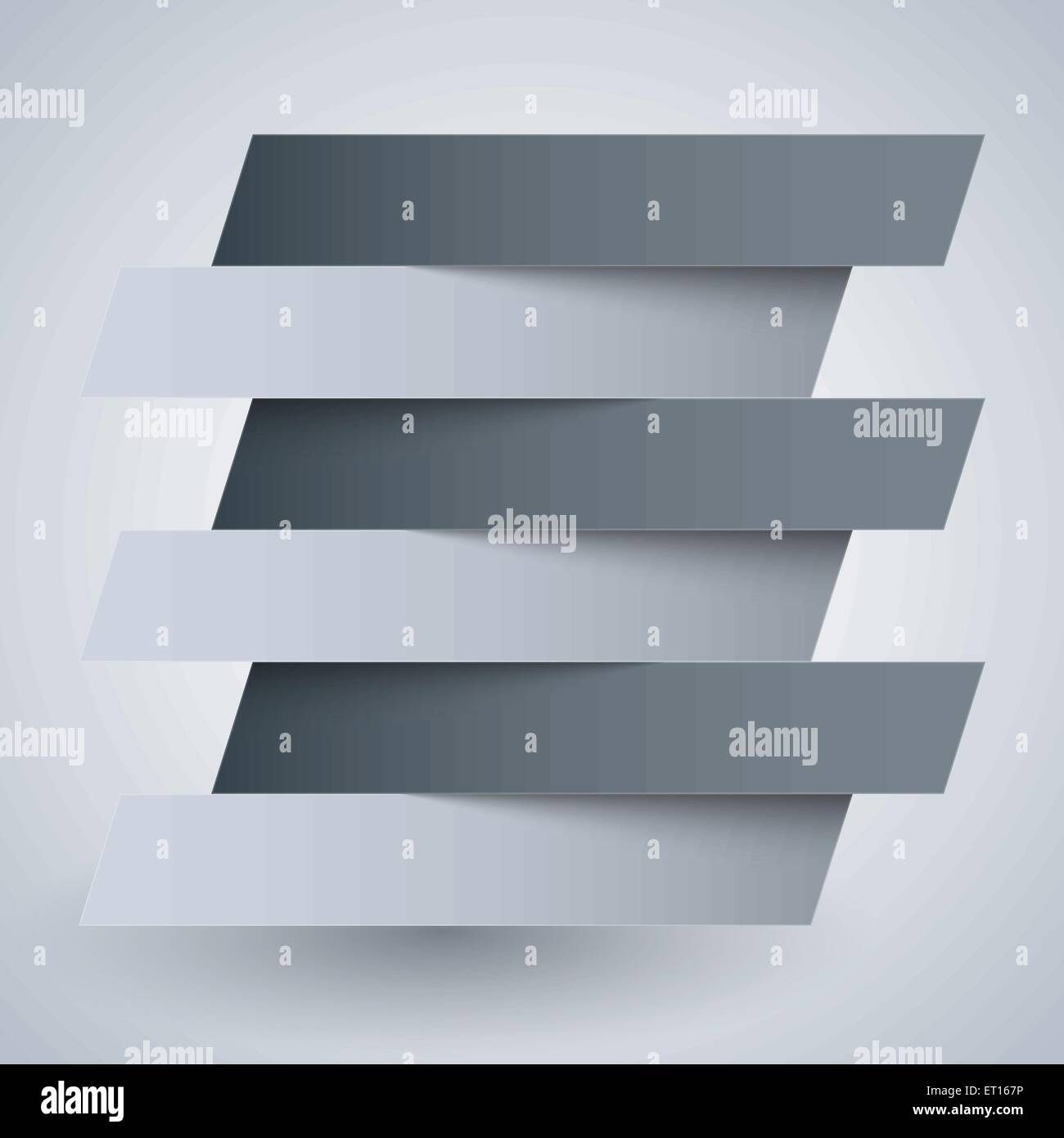 Infographics white and grey paper rectangle banners with shadows on ...
