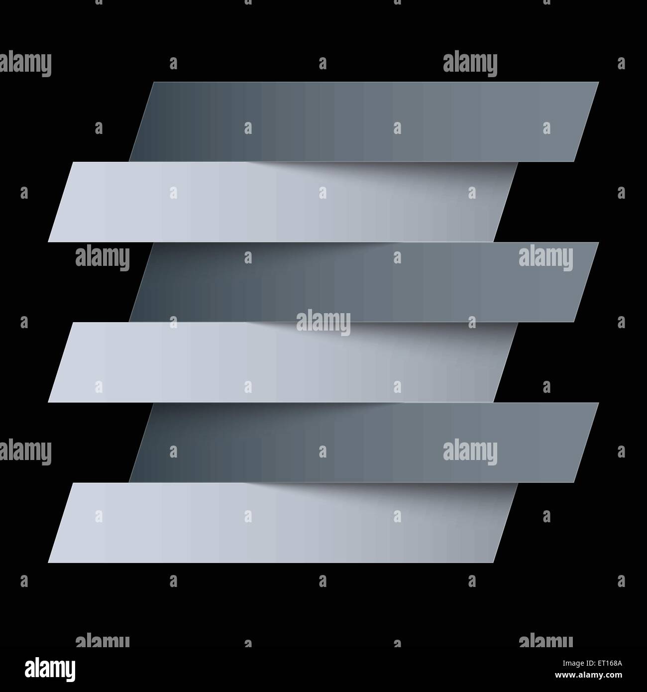 Infographics white and grey paper rectangle banners with shadows on ...