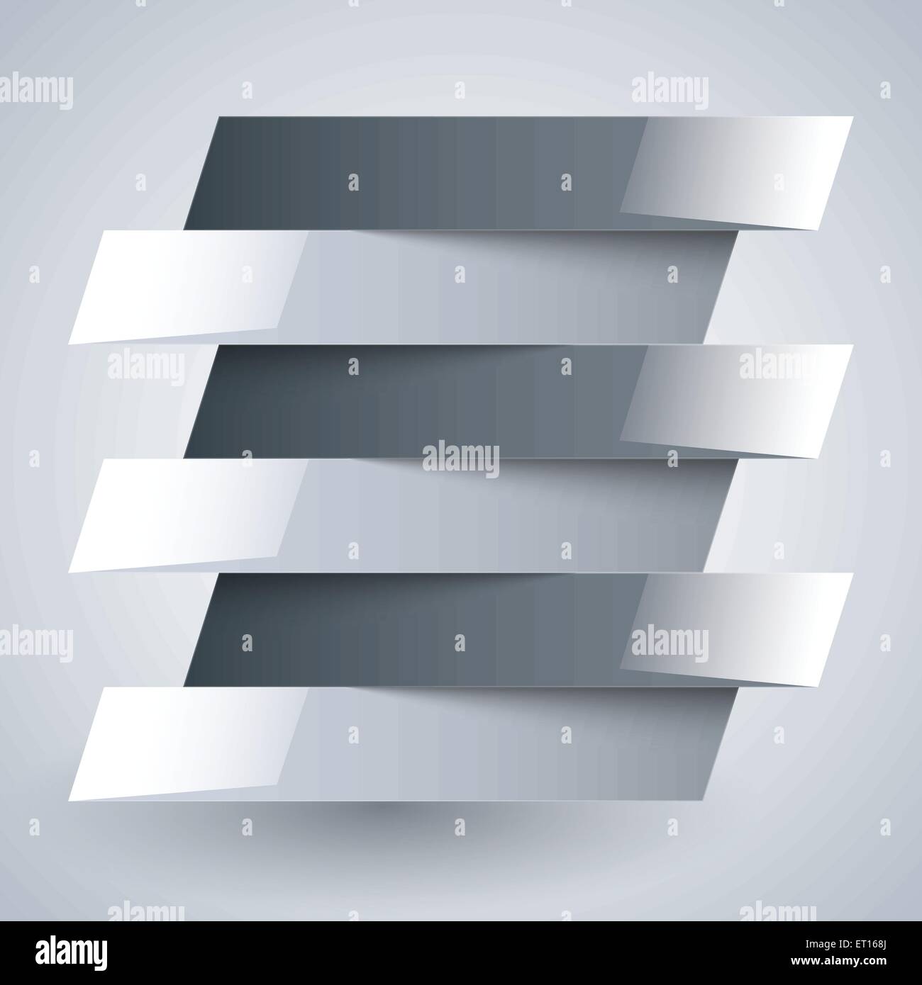 Infographics shiny white and grey paper rectangle banners with shadows ...