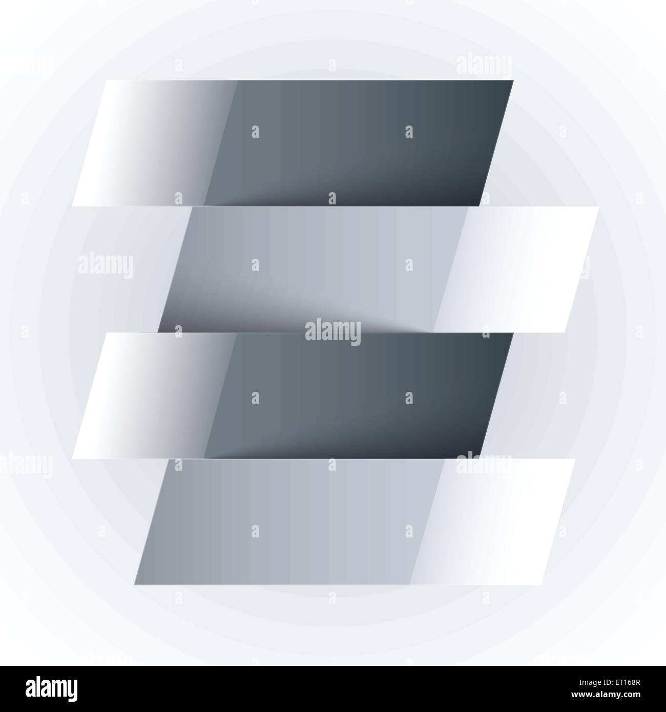 Infographics shiny white and grey paper rectangle banners with shadows ...