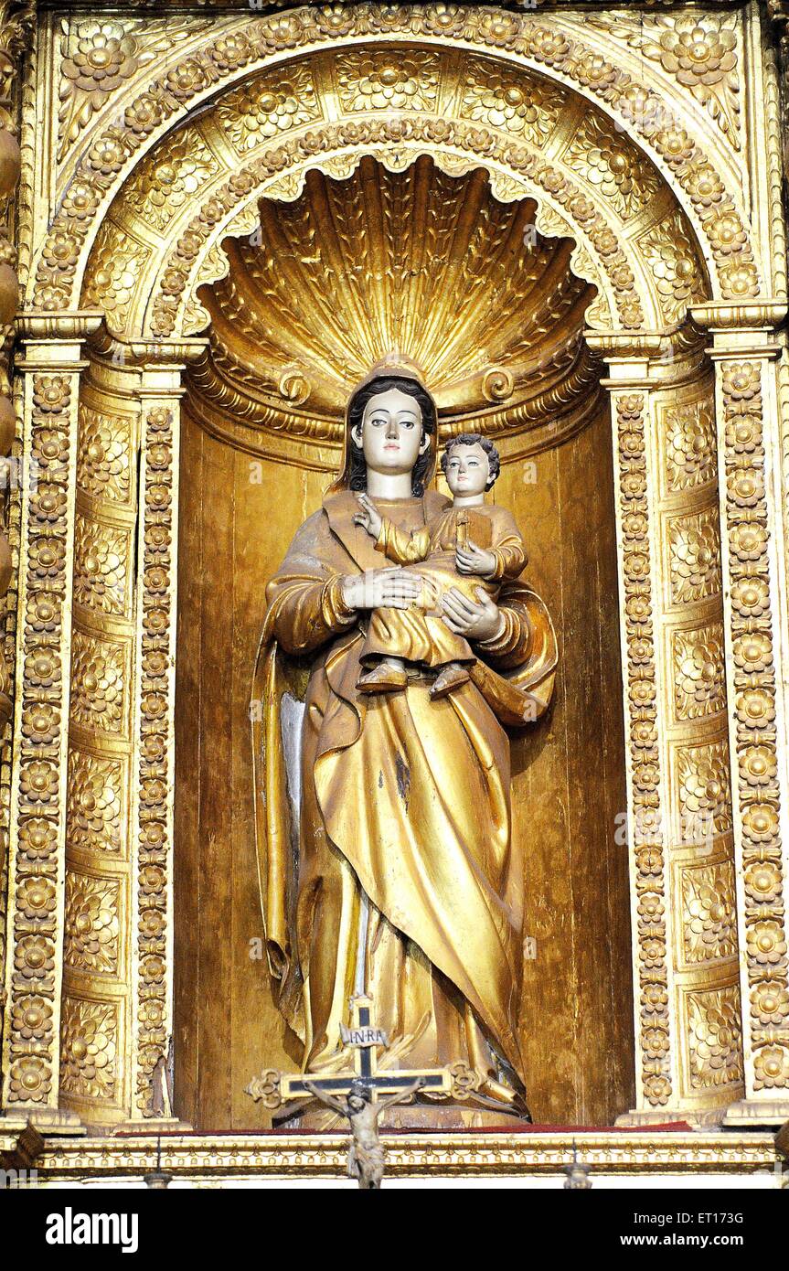 Mary with Jesus in Basilica Bom Jesus Church , Old Goa , Vellah Goa ...