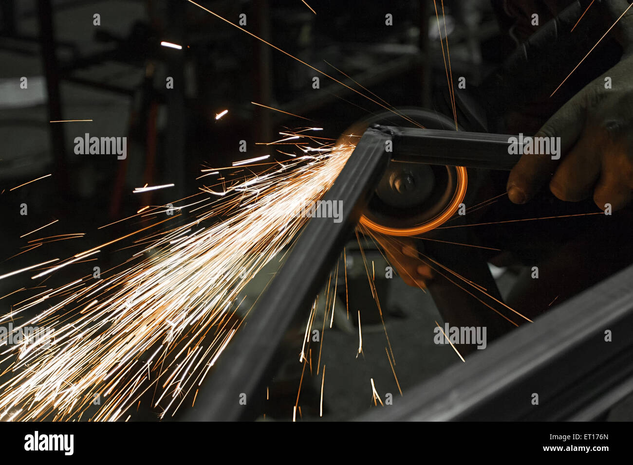 Grinding wheel sparks hi-res stock photography and images - Alamy