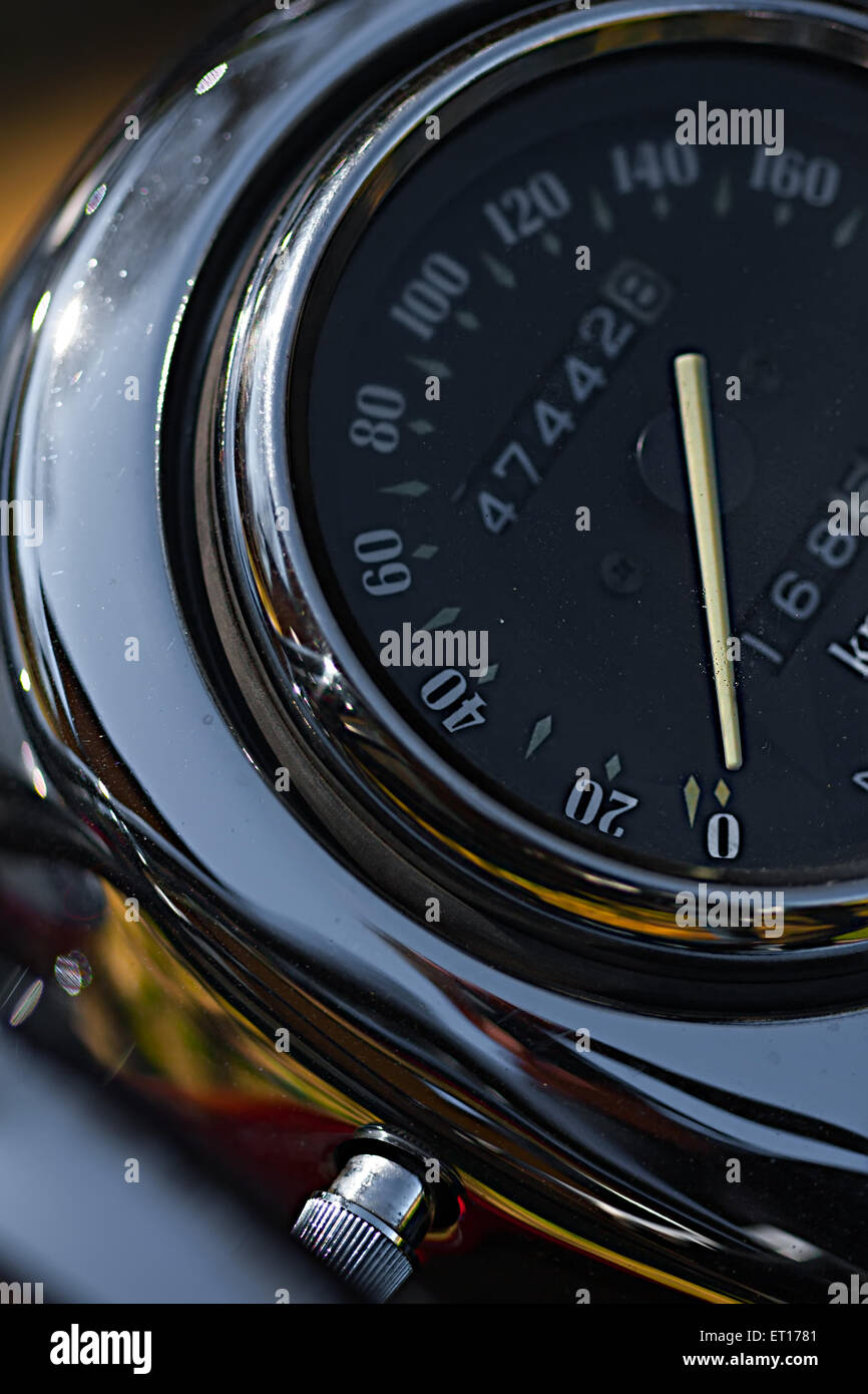 Motorcycle speedometer closeup view Stock Photo - Alamy