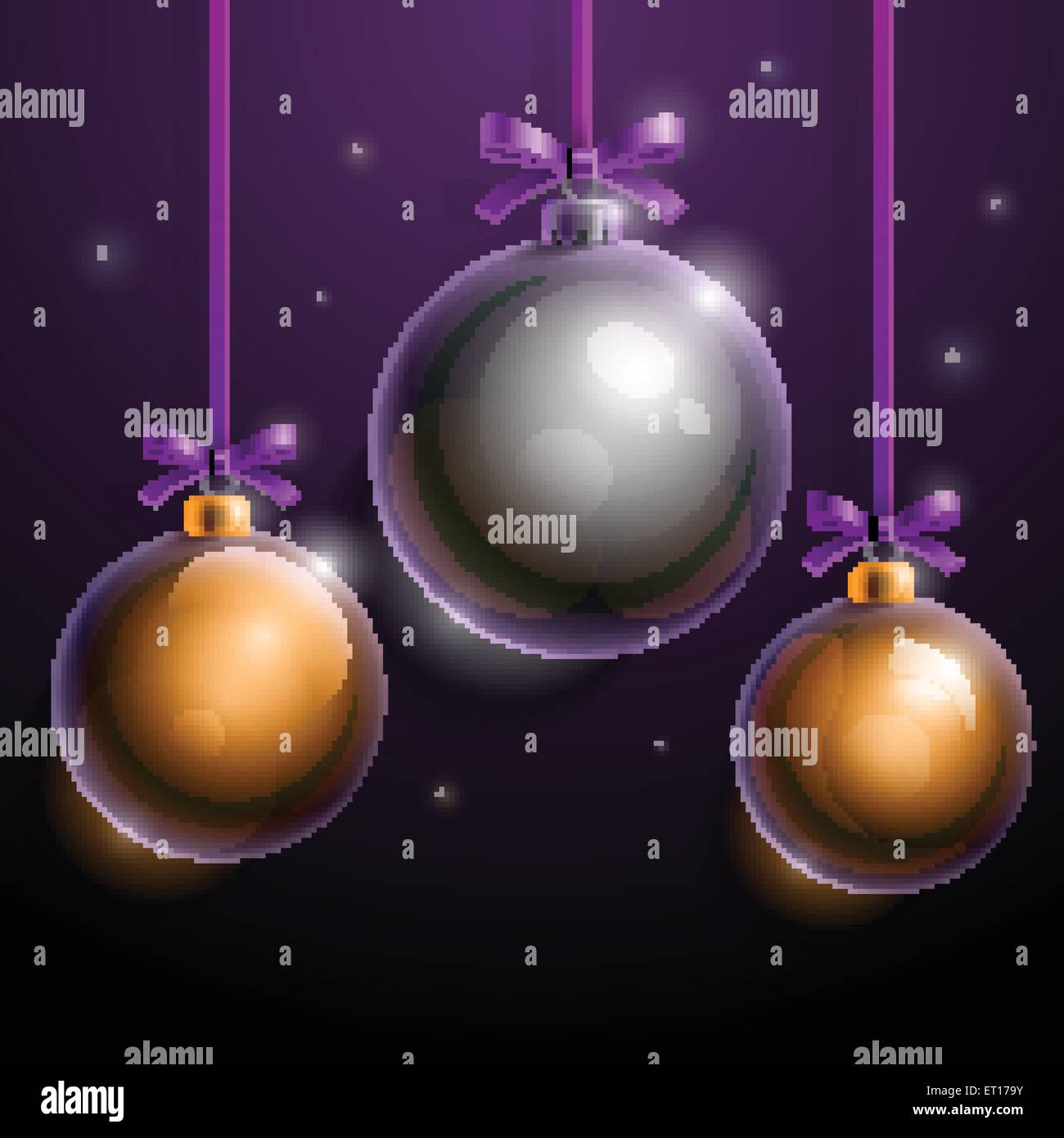 Christmas ball on golden Stock Vector Images - Alamy