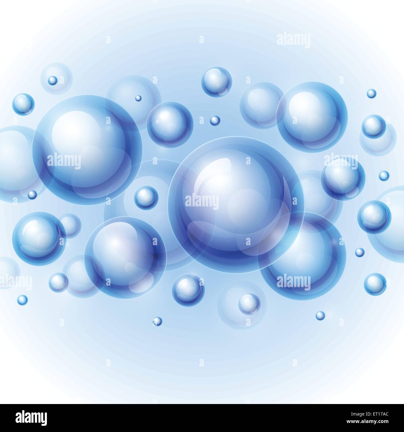 Realistic shiny transparent water drop bubbles on light grey background ...