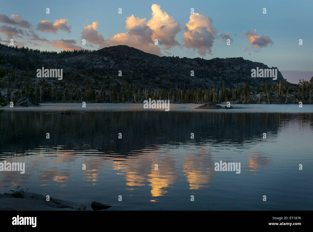 Clouds over Middle Velma Lake, Desolation Wilderness, California Stock ...