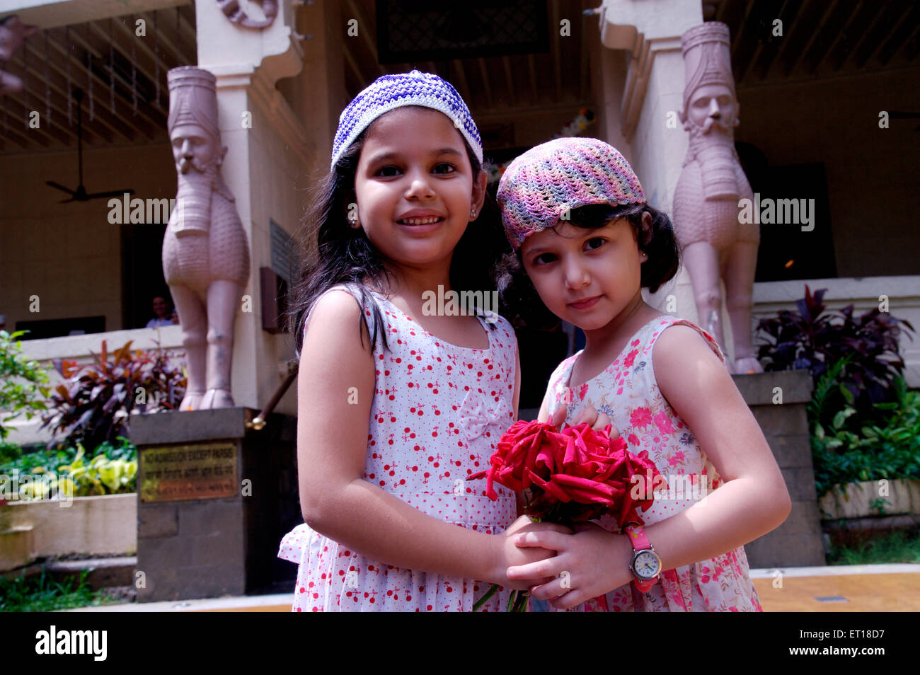 Indian Parsee baby girl children sisters celebrating Parsi New Year ...