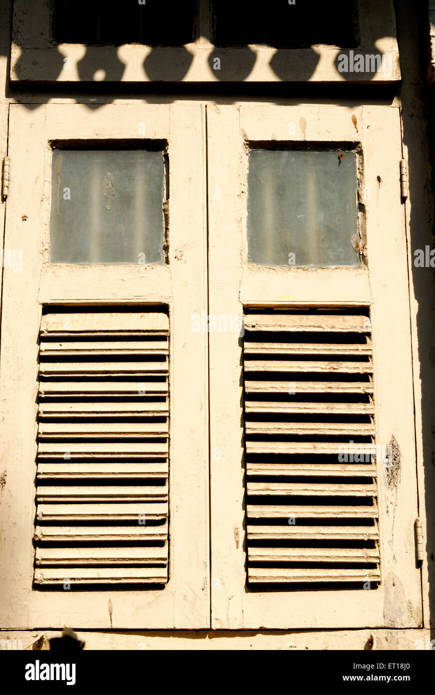 Old wooden closed window India Stock Photo - Alamy
