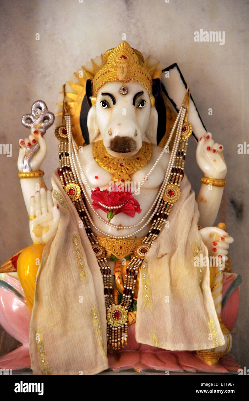 Marble statue of Shri Chandrayaan Yaksh Dev India Stock Photo - Alamy