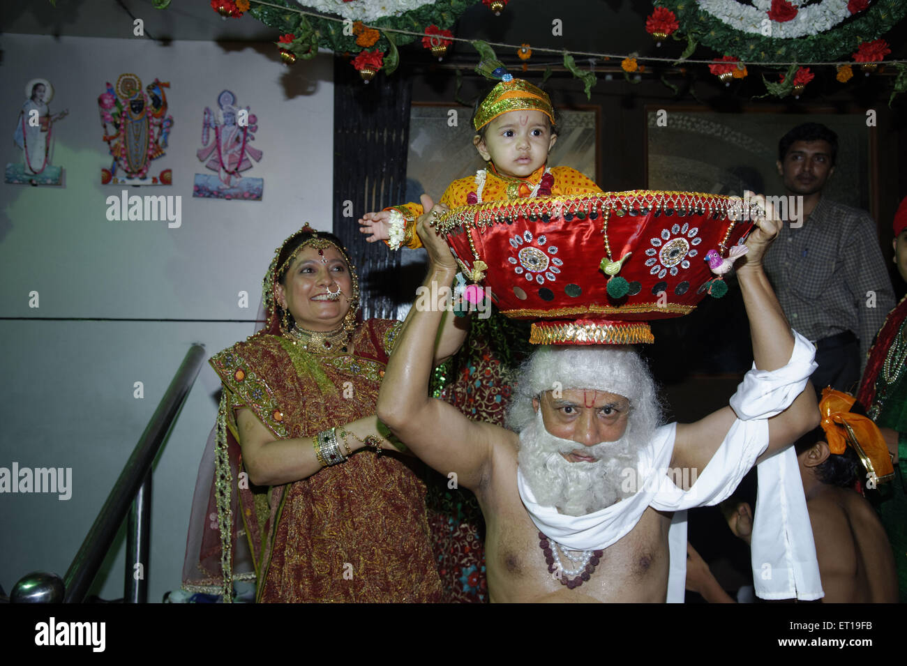 man vasudev holding child krishna in basket India Asia - MR#364 Stock ...