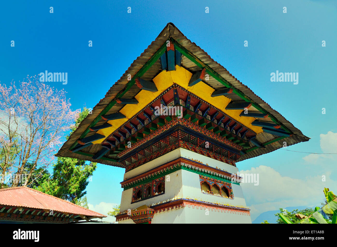 Monastery architecture Sillery Gaon Sikkim India Asia Stock Photo - Alamy