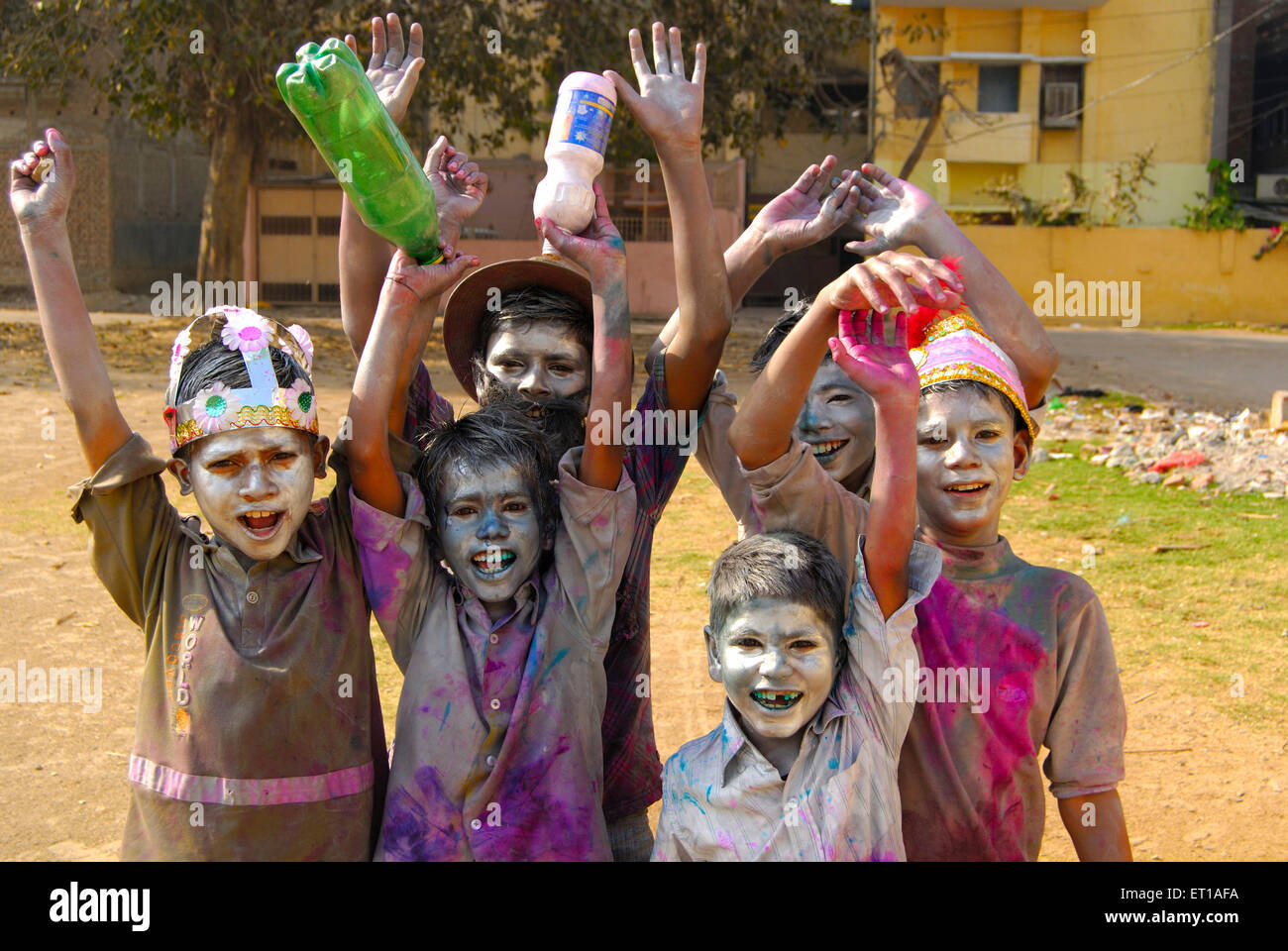 Varanasi india children holi festival hi-res stock photography and ...