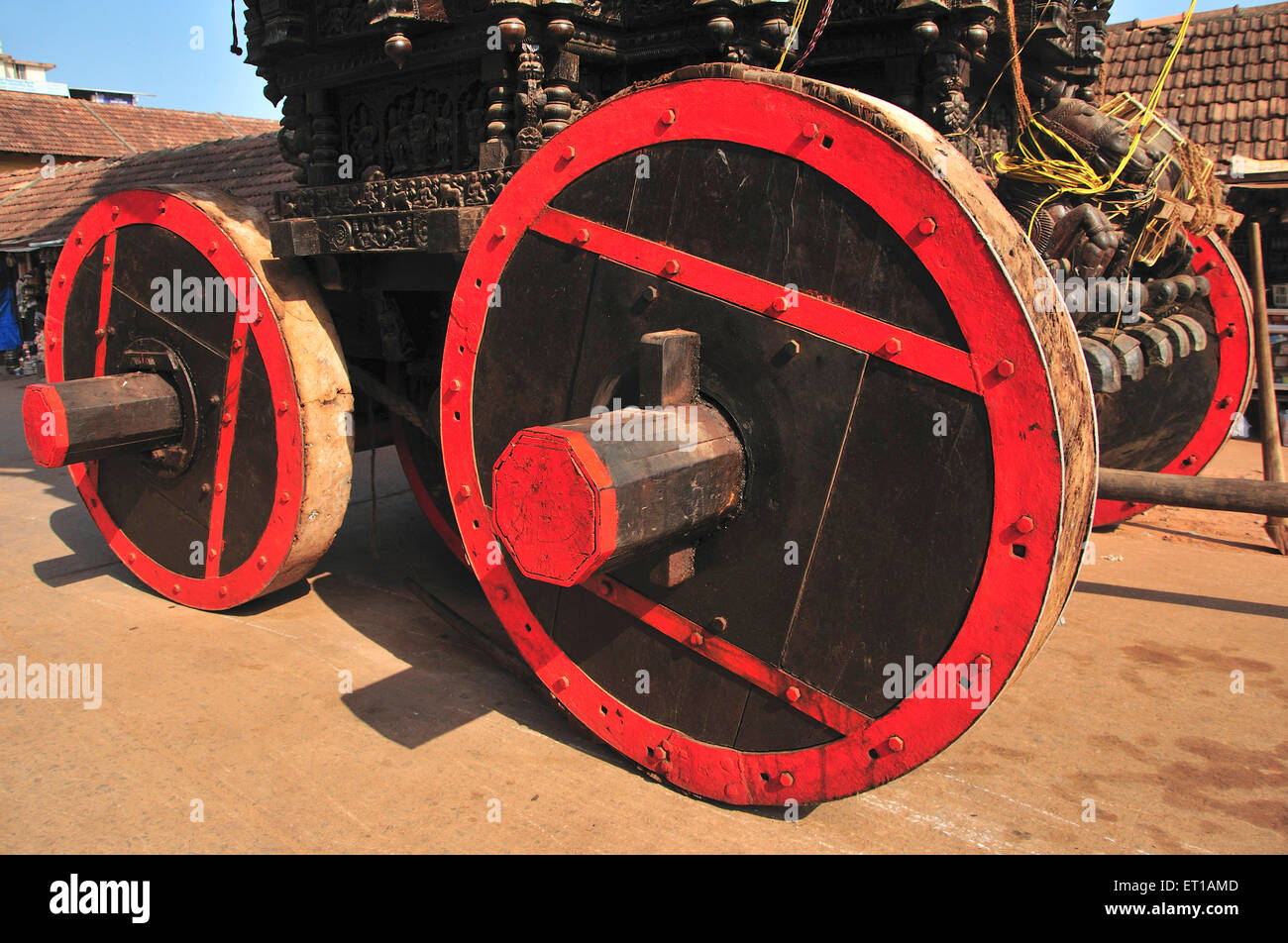 Chariot wheels ; Shri Krishna Matha ; Shri Krishna Math temple ; Udupi ...