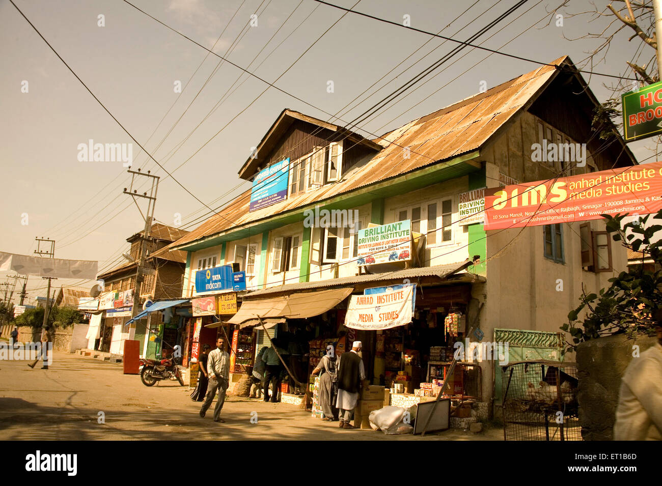 Market street ; Srinagar ; Kashmir ; Jammu and Kashmir ; India ; Asia ...
