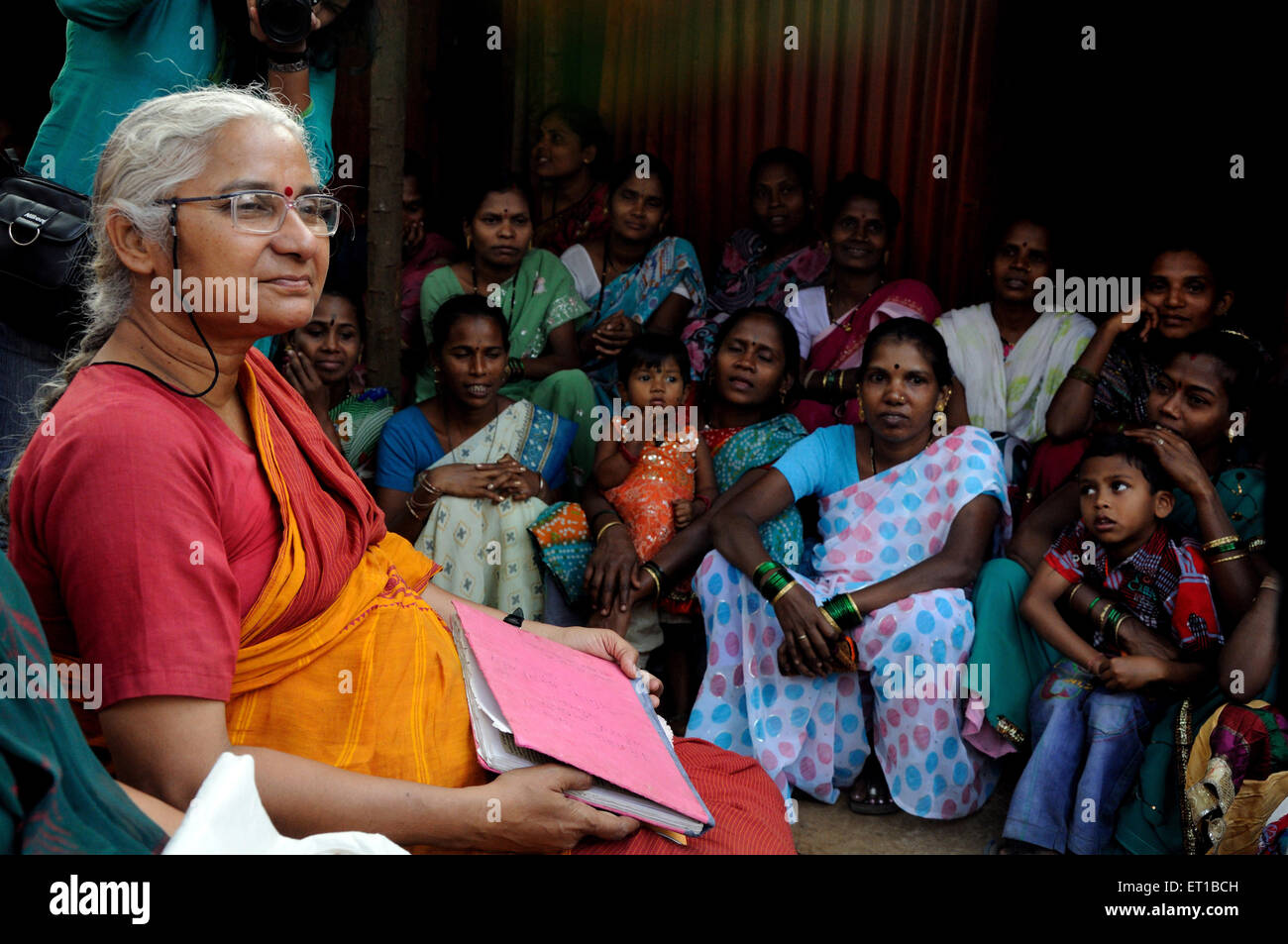 Social Activist Medha Patkar at Ghar Bachao Ghar Banao movement Mumbai ...