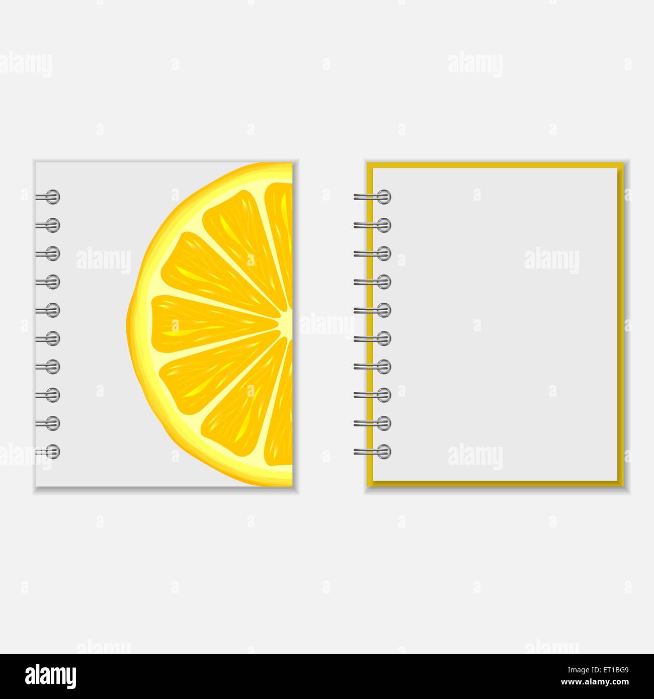 Notebook cover design with bright lemon Stock Vector Image & Art - Alamy
