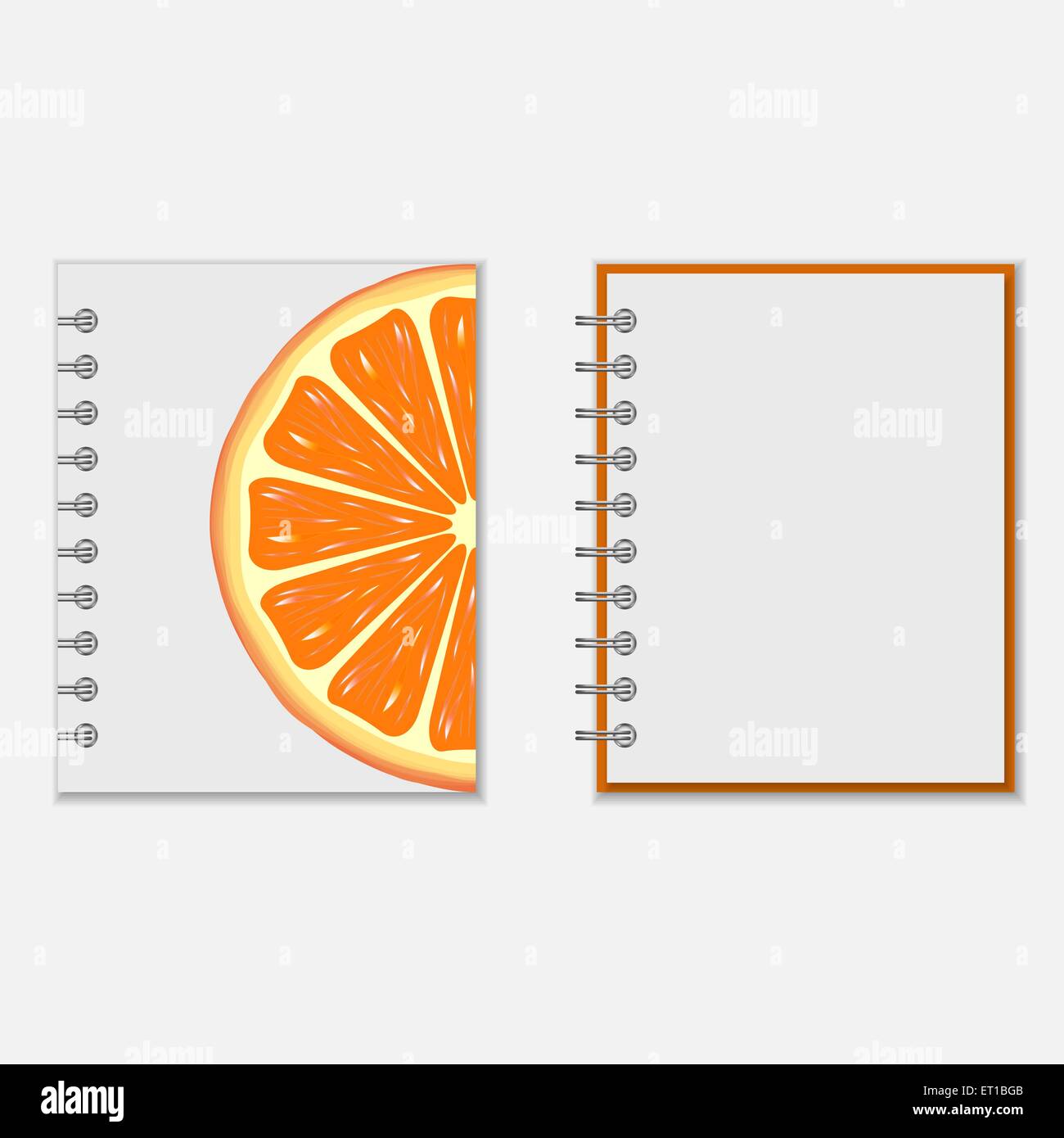 Notebook cover design with bright orange Stock Vector Image & Art - Alamy