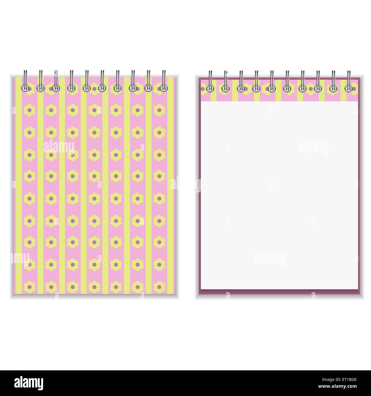 Floral style pink and yellow notebook cover design Stock Vector Image ...