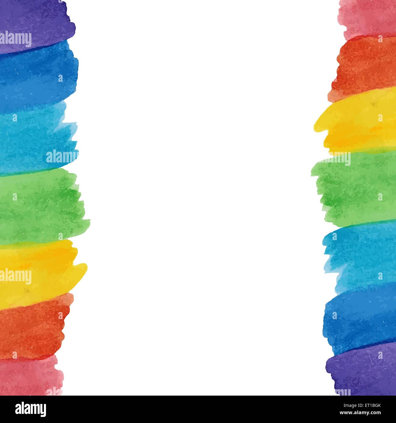 Vertical water color rainbow frame Stock Vector Image & Art - Alamy