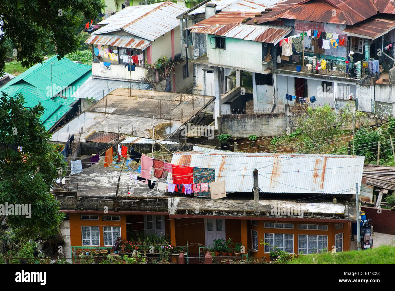 Houses with tin sheets ; Shillong ; Meghalaya ; India Stock Photo - Alamy