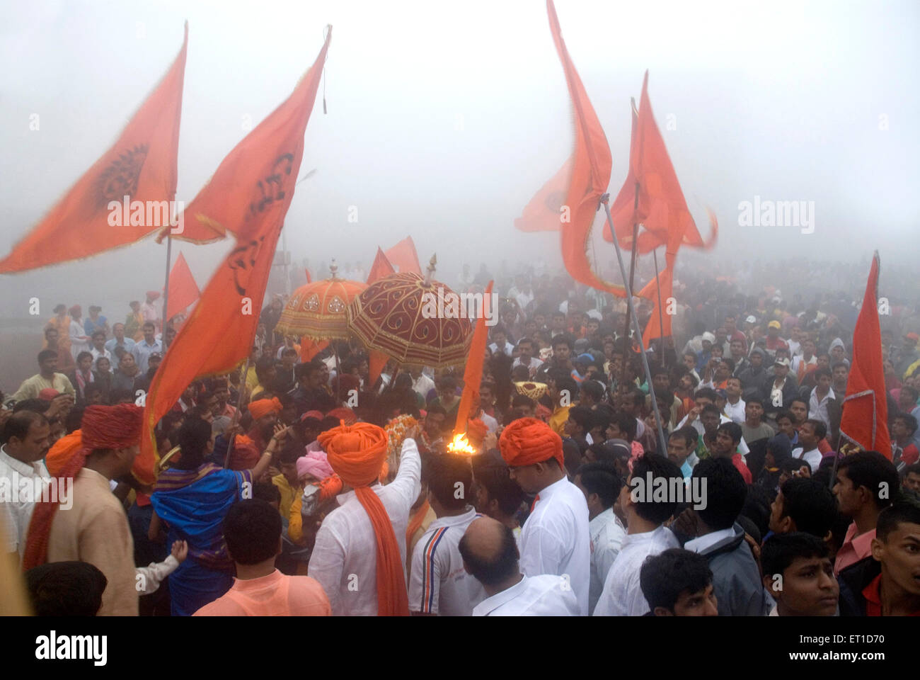 Shivaji Maharaj coronation ceremony ; Raigad Fort ; Mahad ; Maharashtra ...