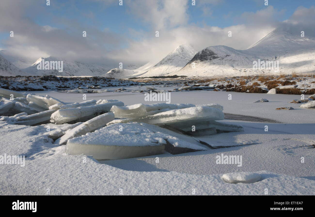 Lochan na Stainge and the Black Mount on Rannoch Moor Stock Photo - Alamy