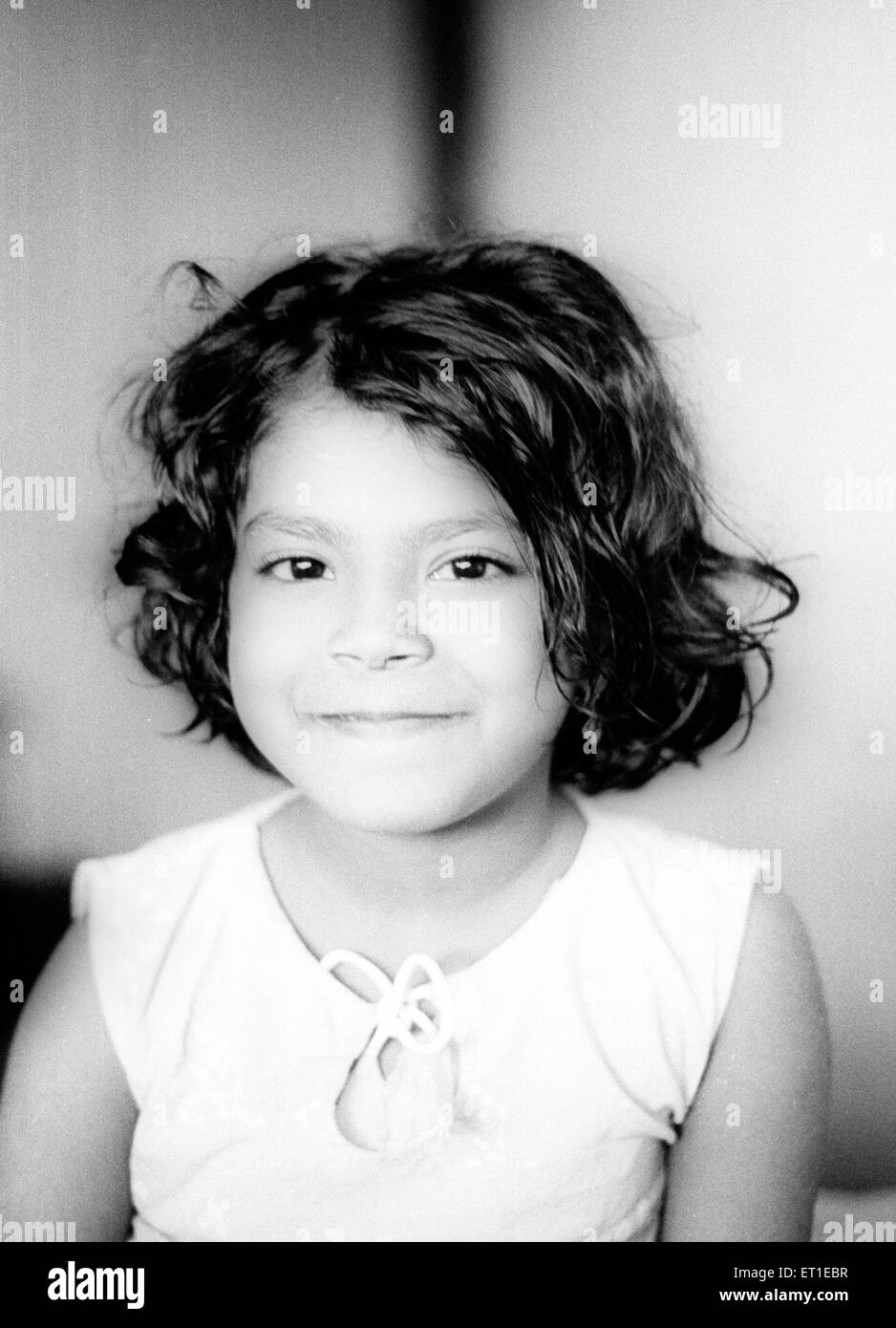 Smiling black girl looking Black and White Stock Photos & Images - Alamy