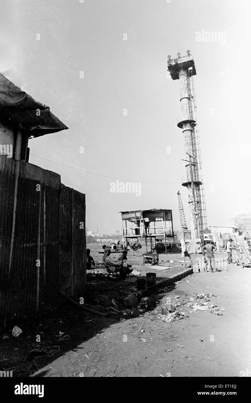 Light post at Reti Bunder ; Bombay ; Mumbai ; Maharashtra ; India Stock ...