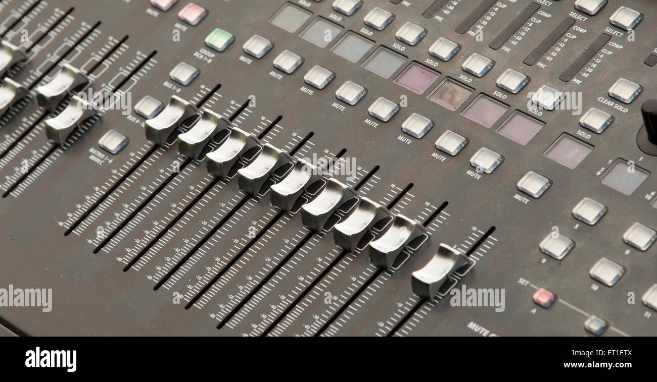Mixing Panel Close Up Stock Photo - Alamy