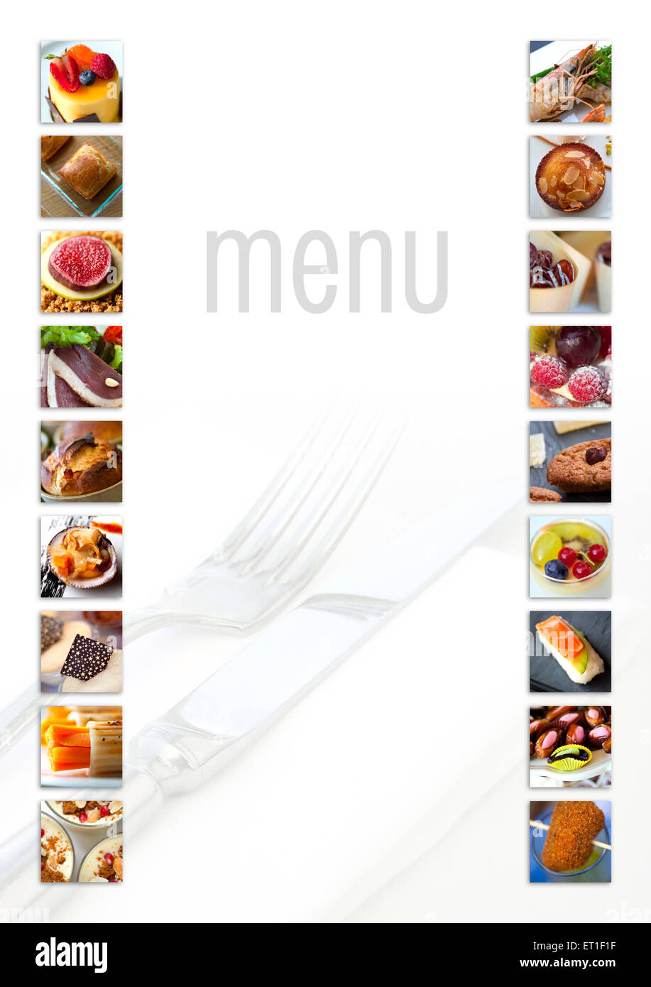 Food menu collage hi-res stock photography and images - Alamy