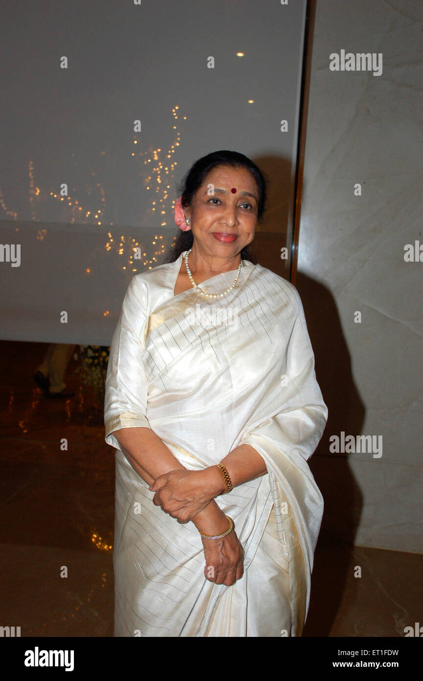 Asha Bhosle, Indian playback singer, India Stock Photo - Alamy